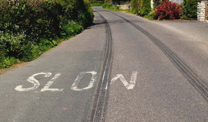 Long tyre track stock photo. Image of tire, speed, traffic - 91478690