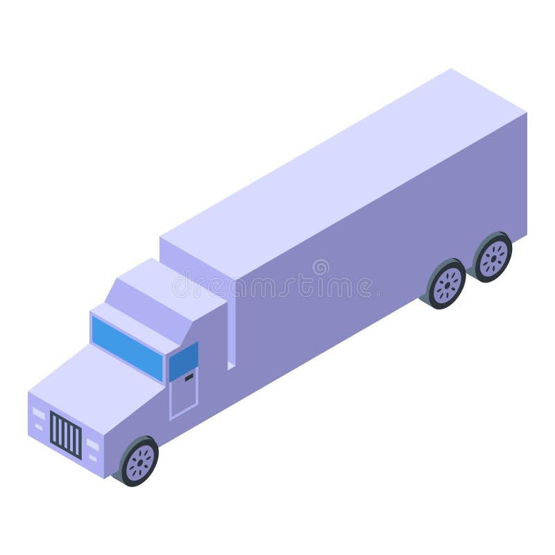 Long Vehicle Container Truck Delivering Cargo Isometric View Stock ...