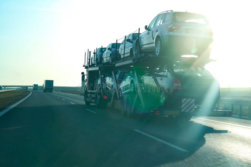Long Vehicle Trailer Truck on the Highway Stock Photo - Image of ...