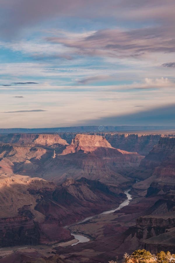A Long View of the Canyon from Above it in a Large, Arid Area Stock ...