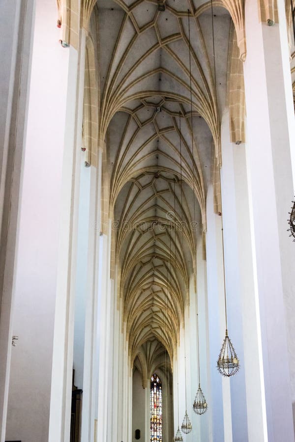 Long View Down Cathedral Hallway Editorial Image - Image of sanctuary ...