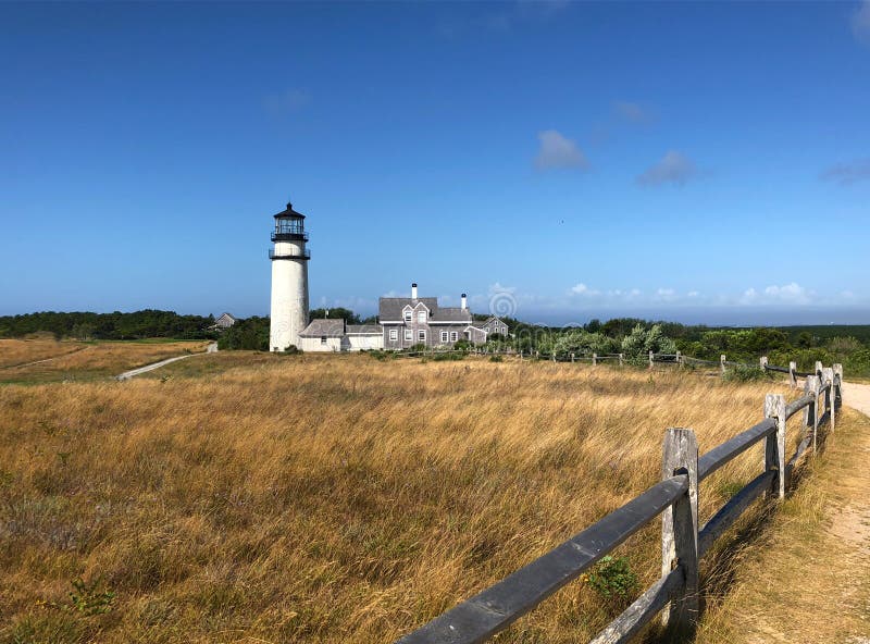 Long View Down a Path To a Lighthouse Stock Photo - Image of lighthouse ...