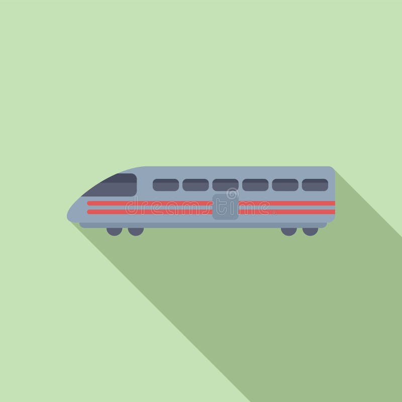 Long Wagon Train Icon Flat Vector. Fast Move Speed Stock Vector ...