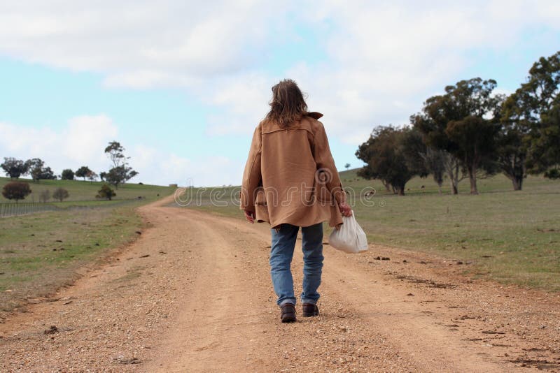 The long walk stock photo. Image of jacket, coat, path - 1009722