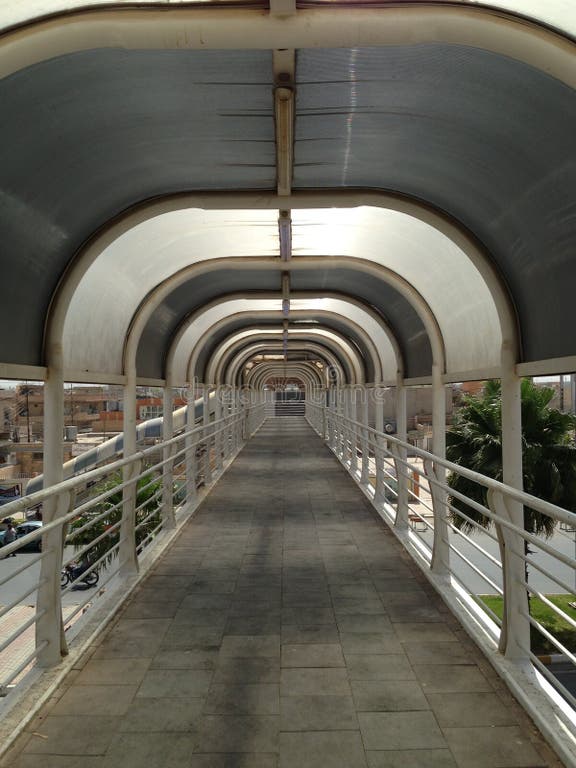 Long walking bridge stock image. Image of concrete, outdoors - 31550015
