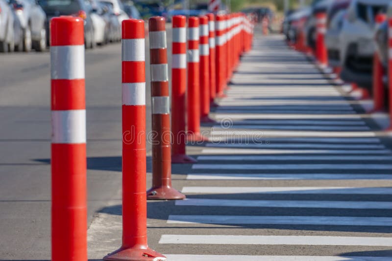 Long Walking Path in the Office Parking Lot Stock Photo - Image of long ...
