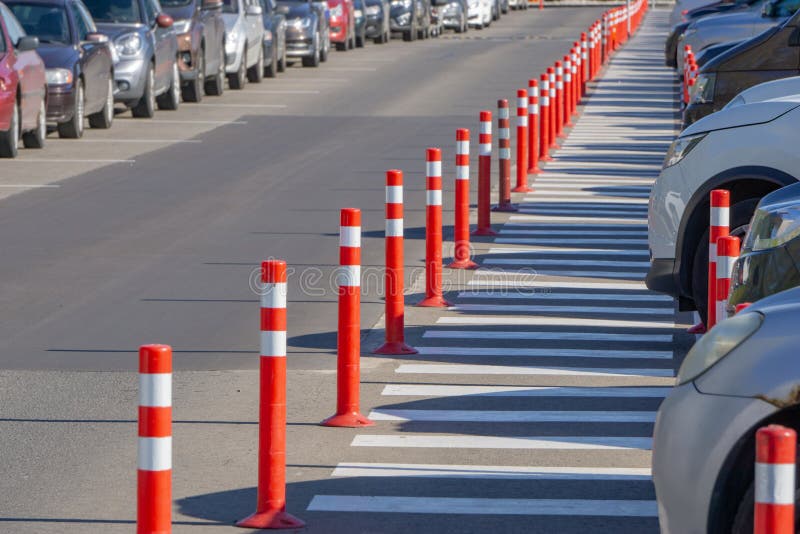 Long Walking Path in the Office Parking Lot Stock Photo - Image of ...