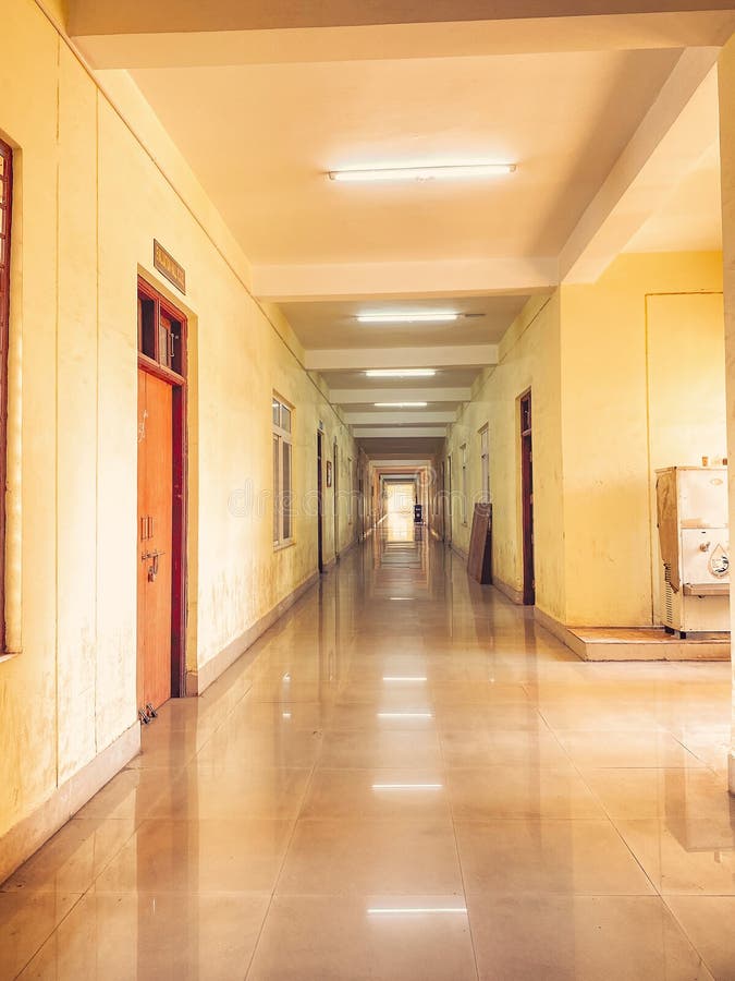 A long walkway stock image. Image of property, ceiling - 270407273