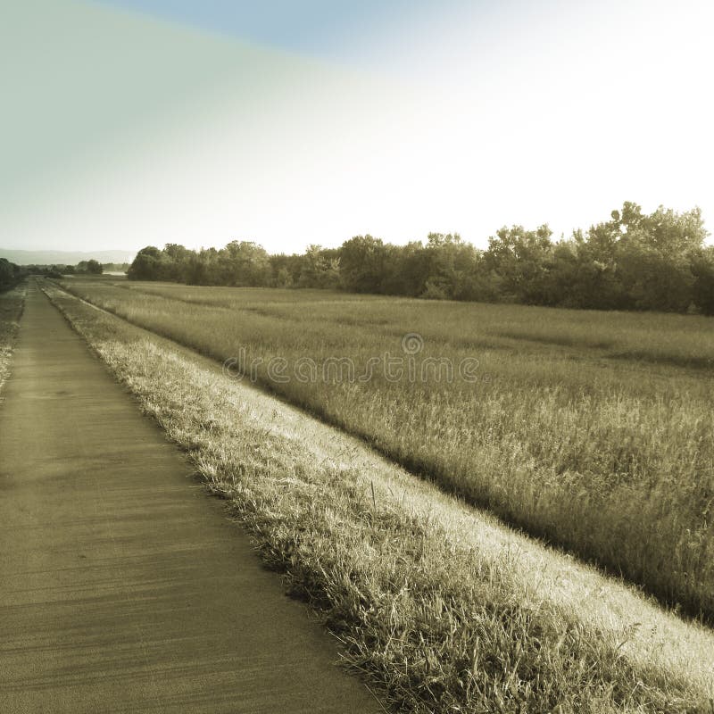 Long walkway stock image. Image of grassy, land, meditating - 44156911