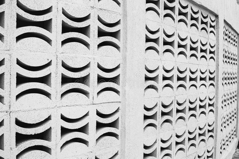 A Long Wall of Round Repetitive Elements Stock Photo - Image of ...