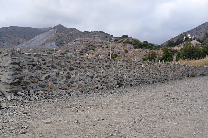 Long wall stone stock photo. Image of clouds, wall, architecture - 74762288