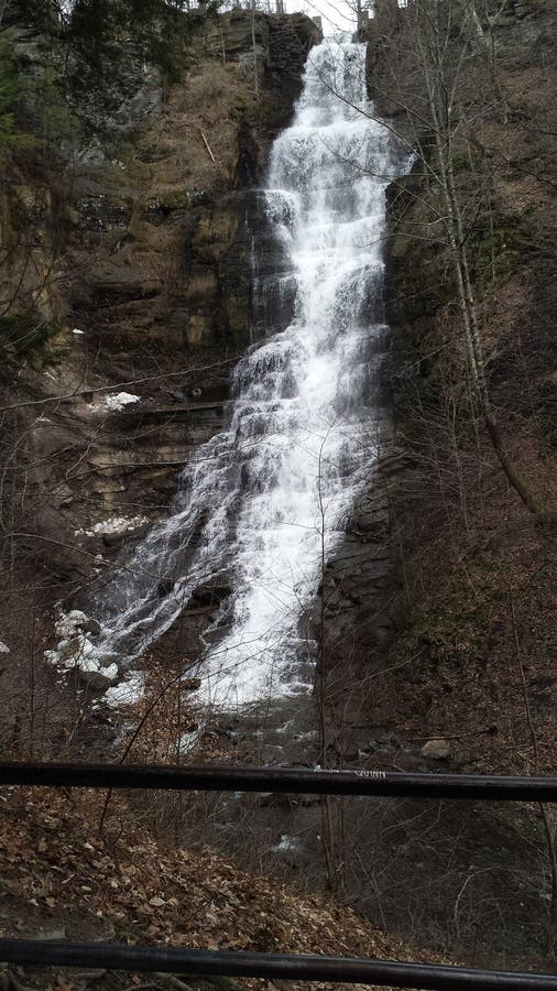 Long Waterfall stock photo. Image of long, chilly, waterfall - 56698588
