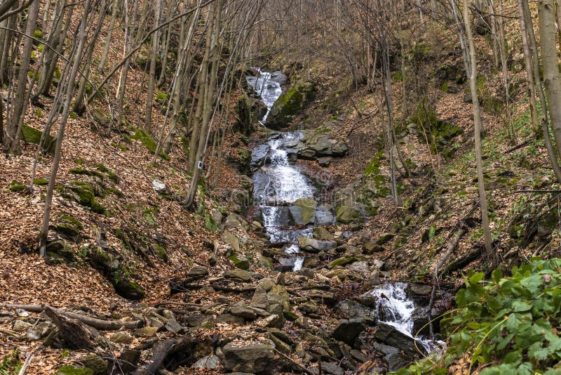 Long Waterfall stock image. Image of forest, drop, outdoor - 4632065