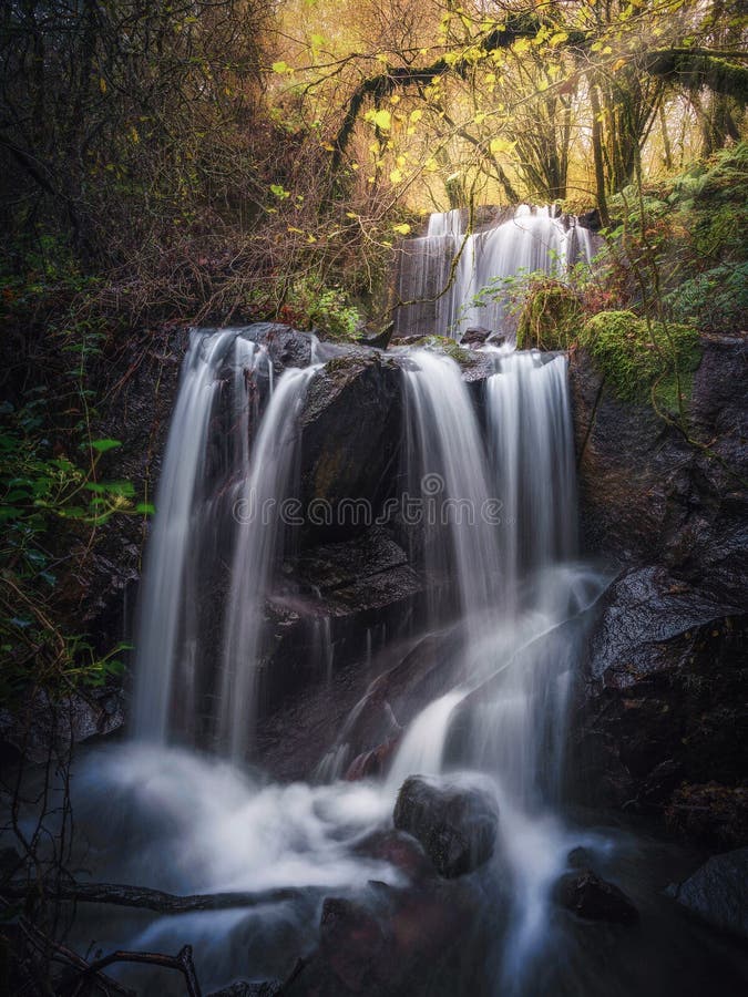 The LONG WAY UP To the Waterfall Stock Image - Image of long, river ...