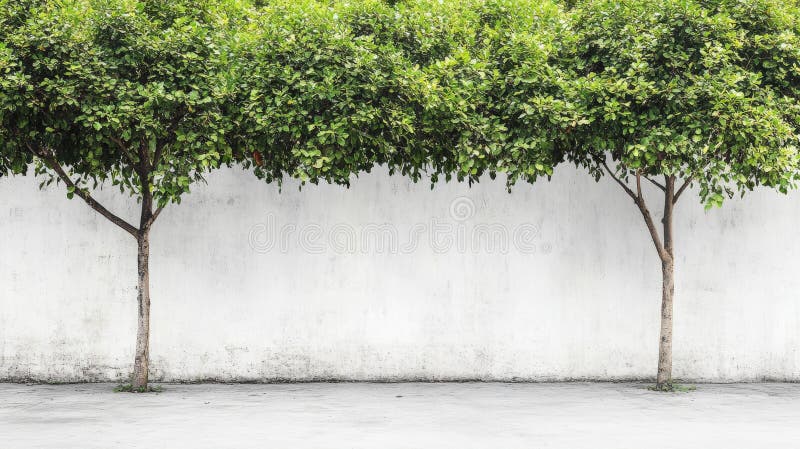 The Long, White Barrier is Blank and Showcases a Model of a City Street ...
