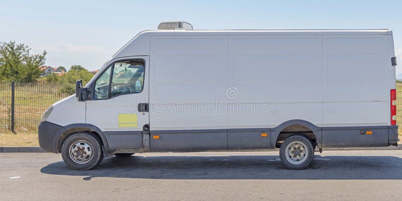 White Cargo Van stock photo. Image of goods, transport - 253491242