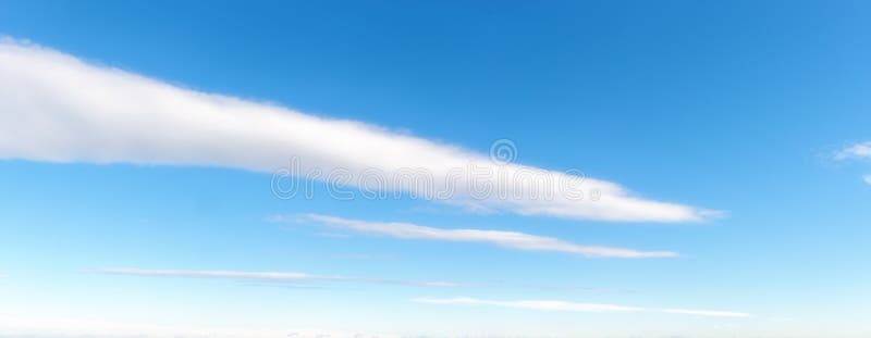 Long White Cloud in Blue Sky, Panorama Stock Photo - Image of finger ...
