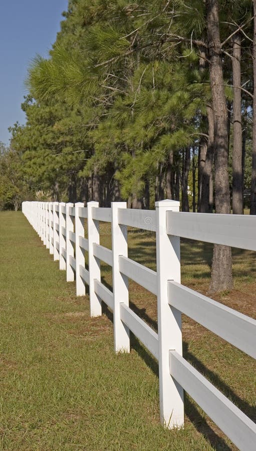Long White Fence stock image. Image of wood, boundary - 3742231
