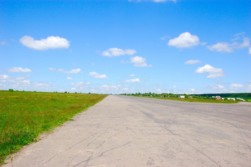 Long wide road stock photo. Image of clouds, grass, white - 5859876