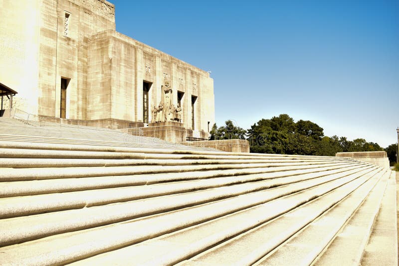 Long Wide White Stone Steps Stock Photo - Image of roof, bleached ...
