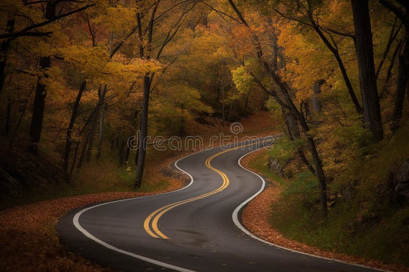 Long Winding Road Illustration Stock Illustration - Illustration of ...