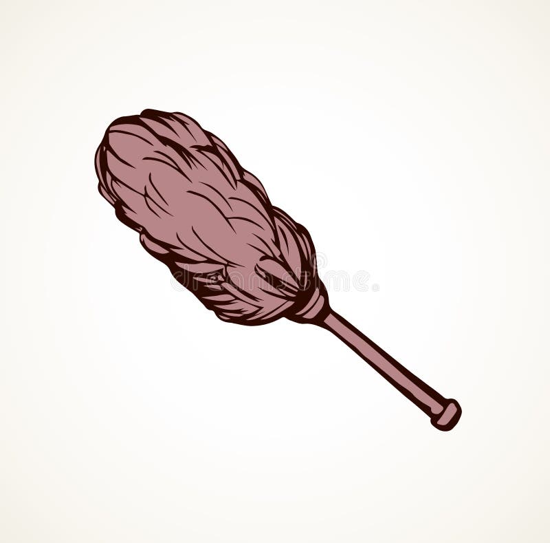 Duster Brush . Vector Drawing Stock Vector - Illustration of broom ...