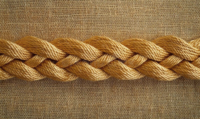 A Long Yellow Rope is Tied in a Knot Stock Photo - Image of twist ...