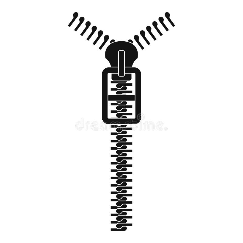 Long Zip Icon, Simple Style Stock Vector - Illustration of symbol ...