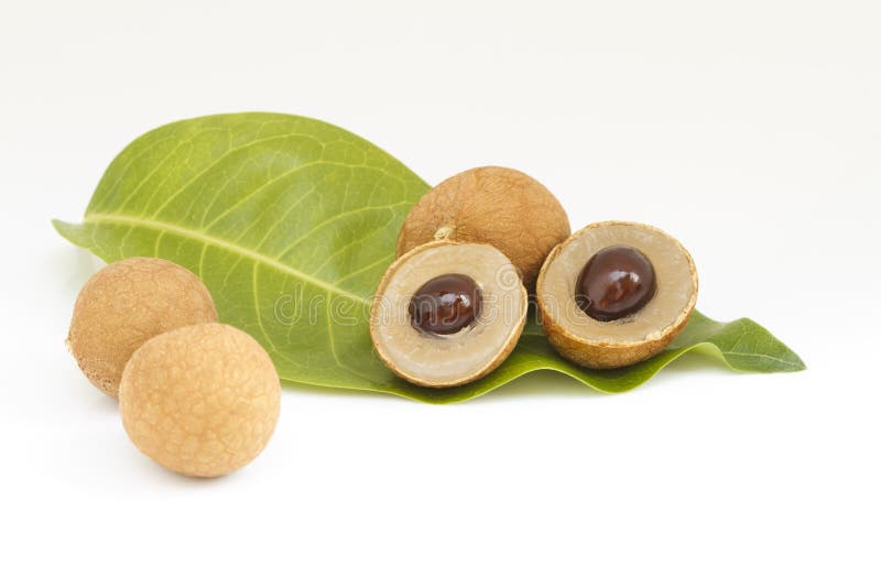 Fresh Longan Isolate on White Background. Stock Photo - Image of ...