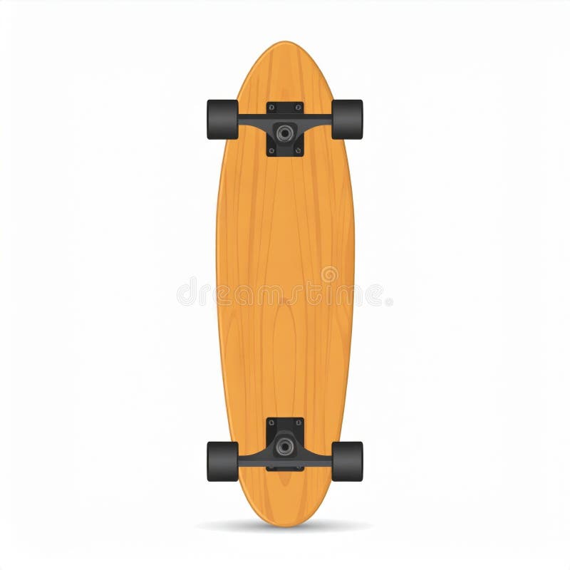 Longboard Skateboard Wooden Deck Top View Stock Illustration ...