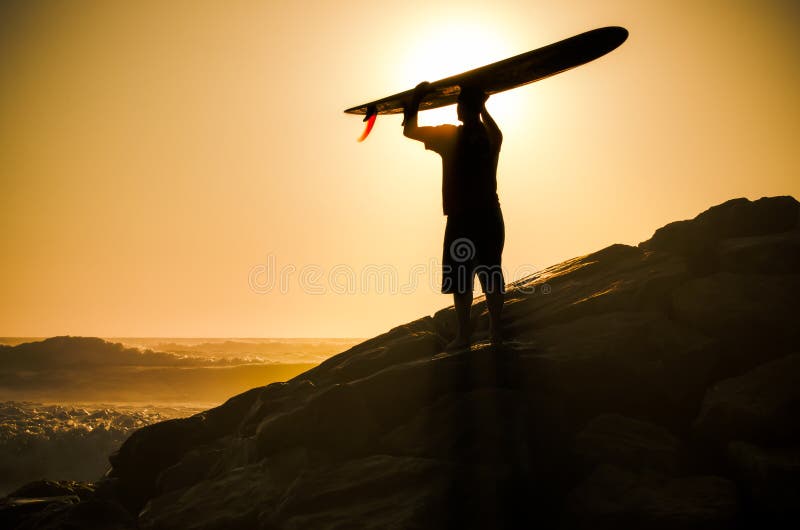 Longboarder Watching Waves Stock Photos - Free & Royalty-Free Stock ...