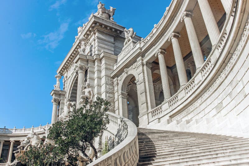Longchamp Palace in Marseille Stock Image - Image of longchamp ...