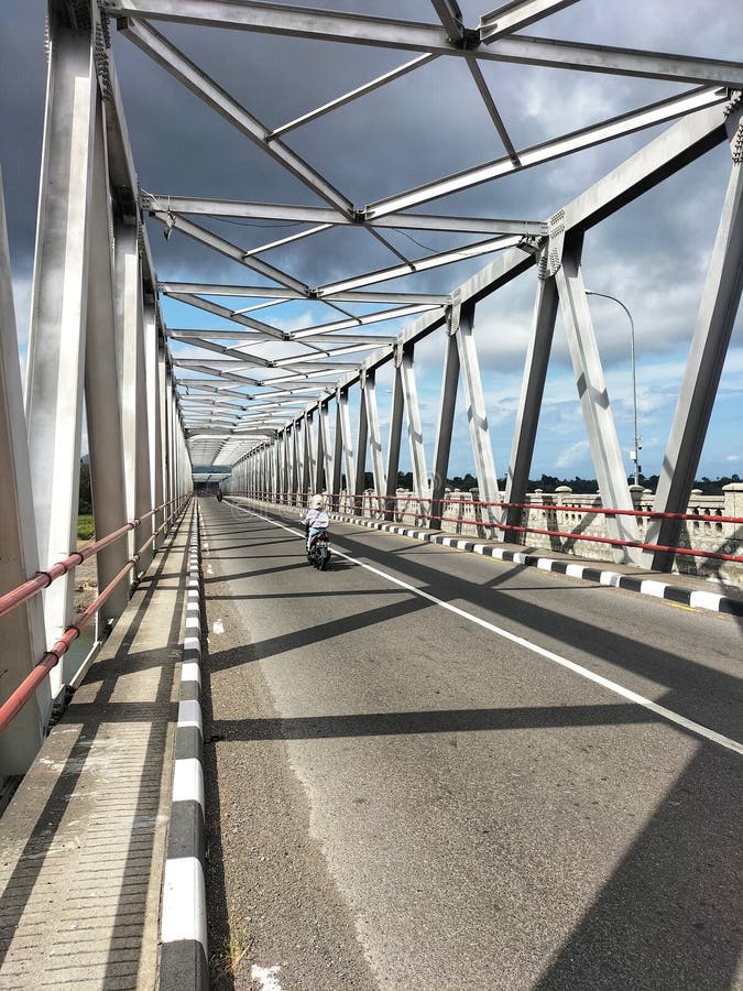The longest Bridge in Bali stock image. Image of freeway - 264071717