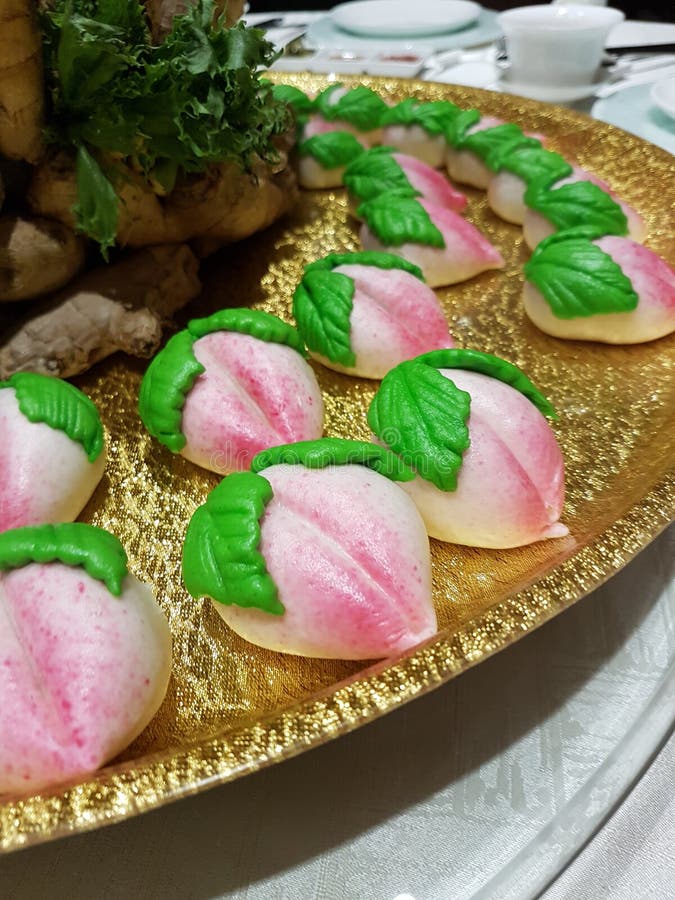 Longevity peach bun stock image. Image of food, birthday - 166740815