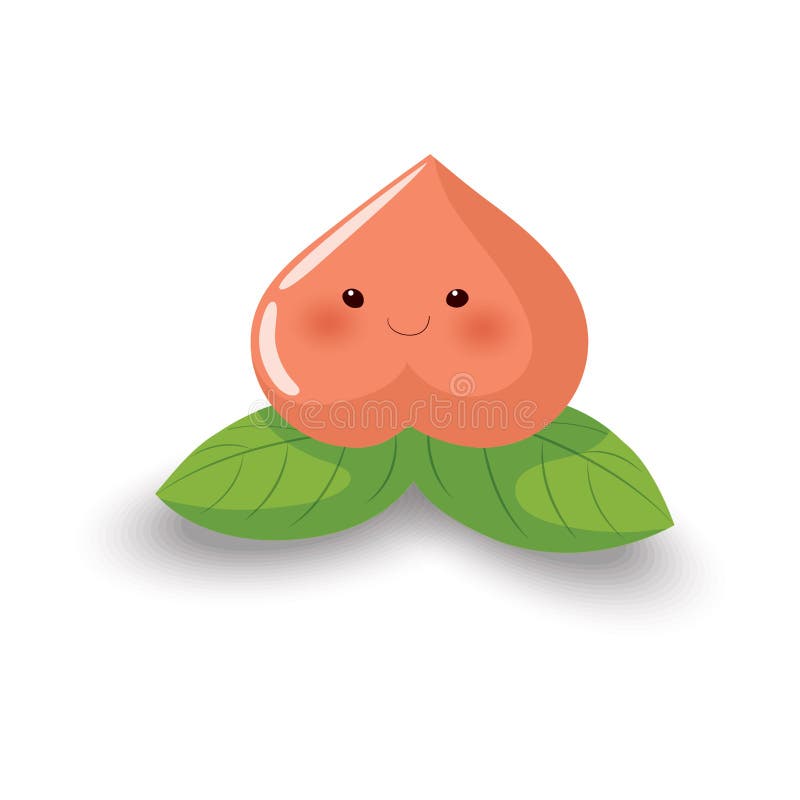 Longevity Peach Bun. Vector Illustration Decorative Background Design ...
