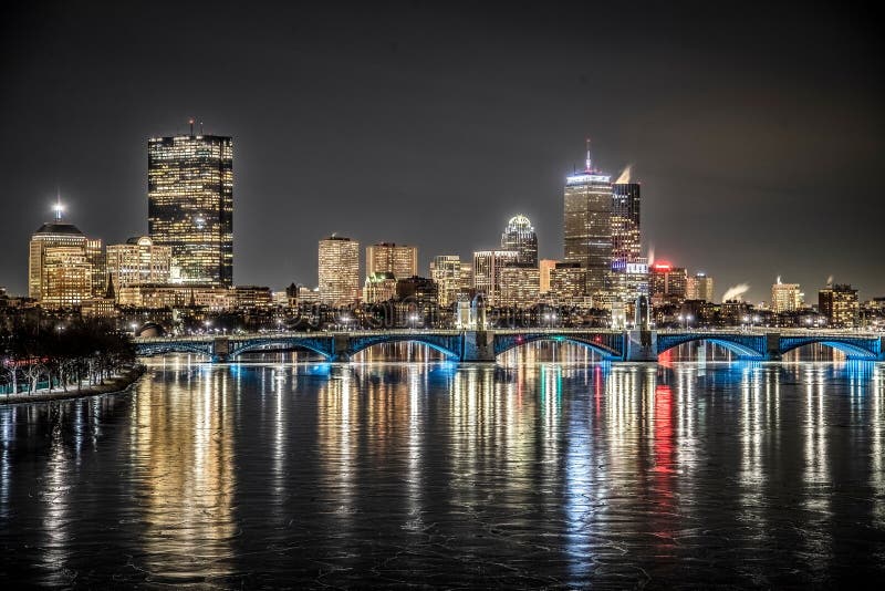 Longfellow Bridge with the Background of the Cityscape of Boston during ...