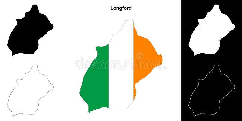 Longford outline map stock illustration. Illustration of icon - 323666953