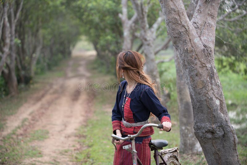 Longhair girl looking back stock image. Image of asian - 68556495