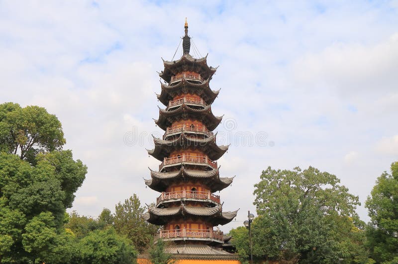 Longhua Pagoda stock image. Image of structure, spiritual - 39949717