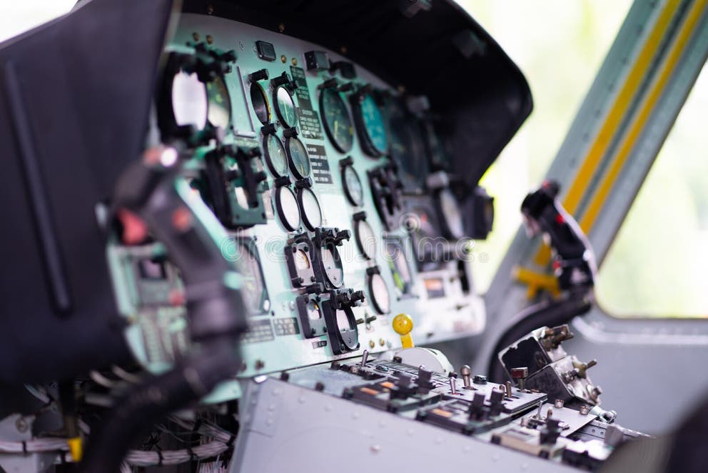 Longitudinal View of the Control Panel in the Electronics Lab Stock ...