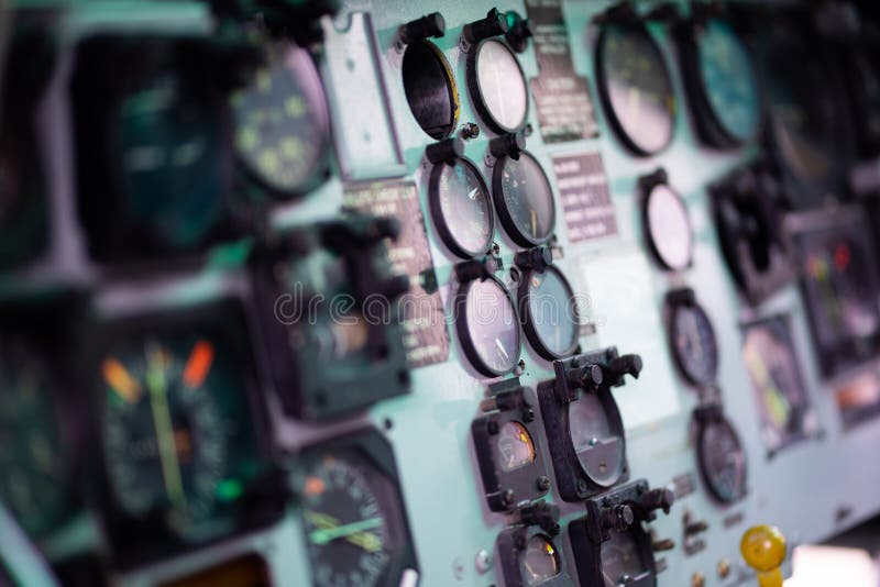 Longitudinal View of the Control Panel in the Electronics Lab Stock ...