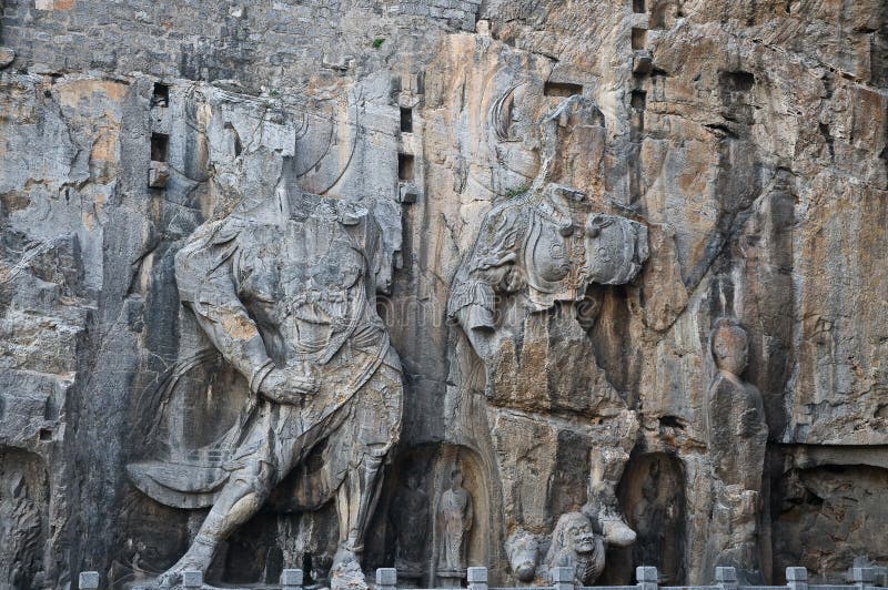 Longmen Caves Luoyang stock photo. Image of stone, asia - 7045188
