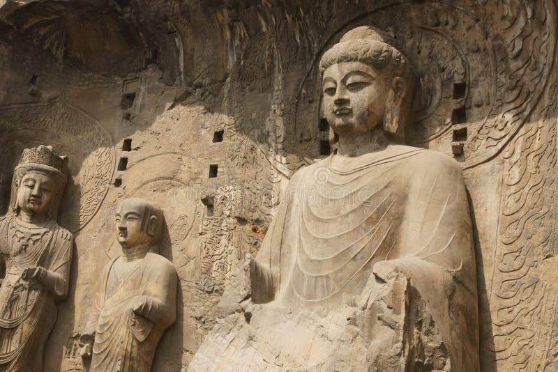 Longmen Grottoes stock image. Image of religion, happy - 14286691