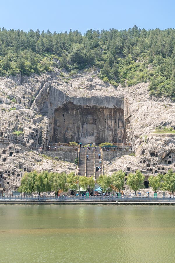 Longmen Grottoes Luayang China Stock Photo - Image of heritage, chinese ...