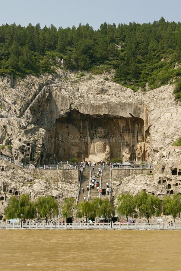 Longmen Grottoes of Luoyang Stock Image - Image of tang, grottoes: 17240495