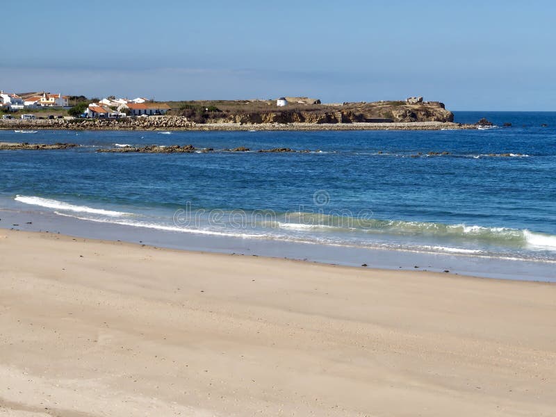 Longs Beach in the Lagune of Peniche in Portugal Stock Image - Image of ...