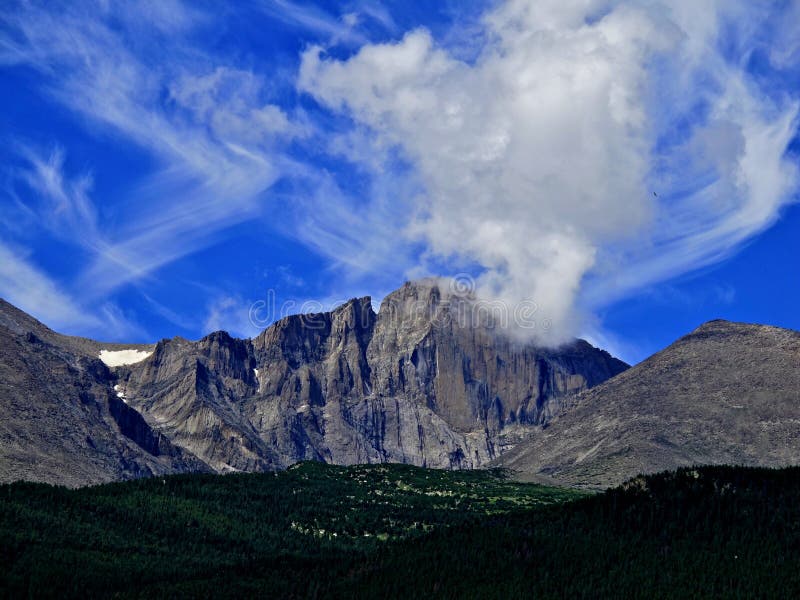 Longs Peak stock image. Image of rocky, cirus, washington - 24740987