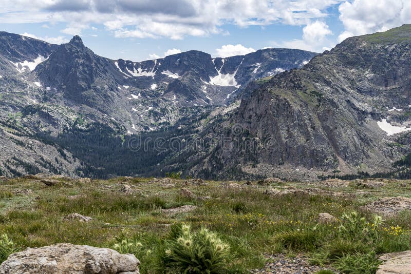 Longs Peak and the Keyhole from Longs Peak Wilderness Stock Image ...