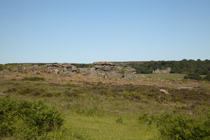 Longshaw stock photo. Image of boulders, rural, meadow - 56149346