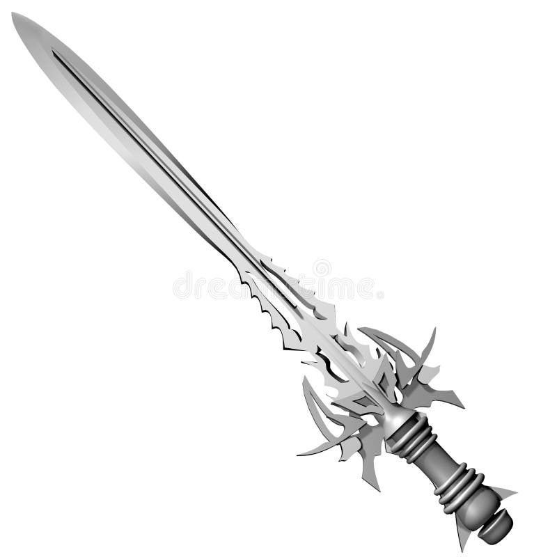 Longsword di Mithril illustrazione di stock. Illustrazione di stile ...